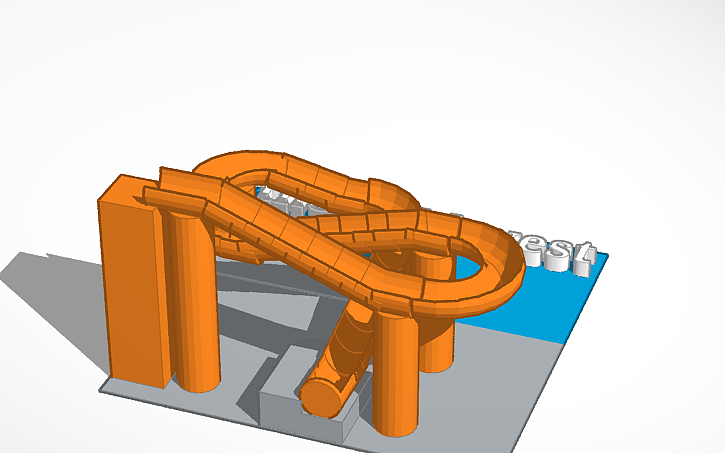 3D design water slide - Tinkercad