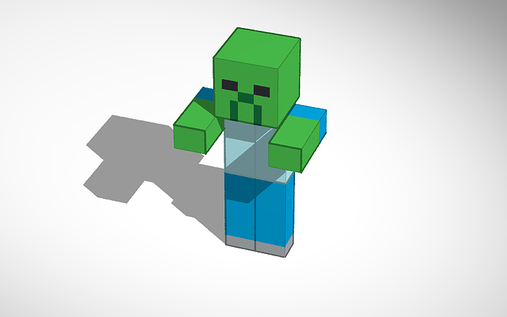 3D design minecraft zombie | Tinkercad