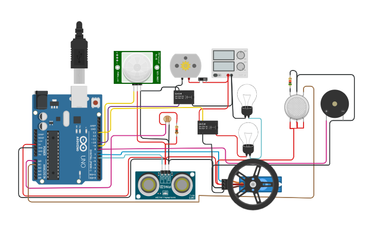 Circuit Design Smart Home Automation Tinkercad