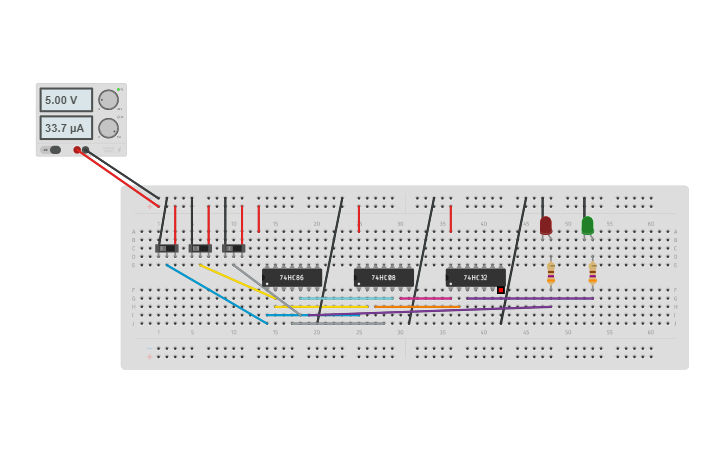 Circuit Design Full Adder Circuit Tinkercad