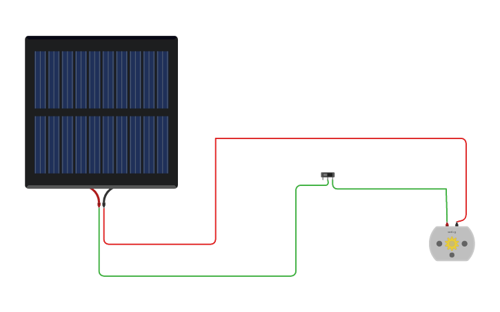 Circuit design Motor connect to solar cell - Tinkercad