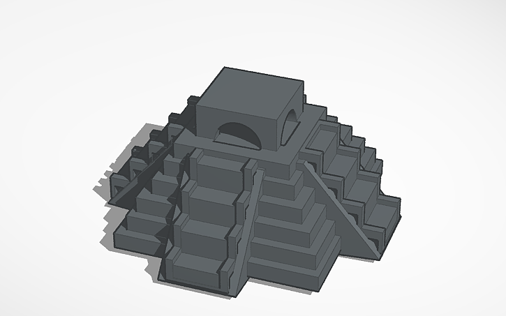 3D design maya temple - Tinkercad