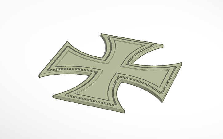 3D design Iron Cross - Tinkercad