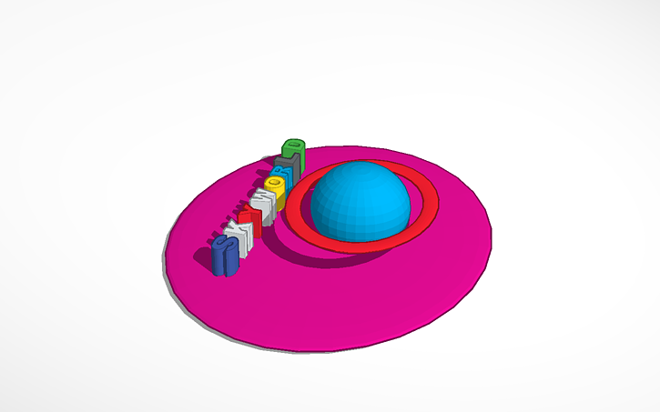 3D design SkyWorld Logo | Tinkercad