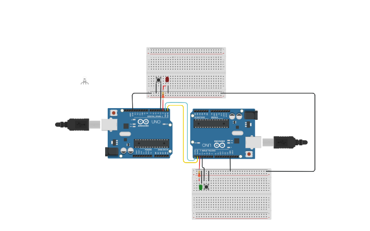 Circuit Design Bài 14 Uart 2 Arduino Tinkercad