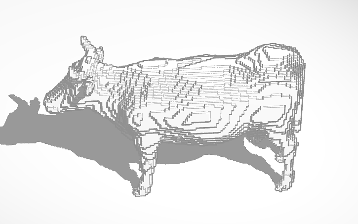 3D design Cow - Tinkercad