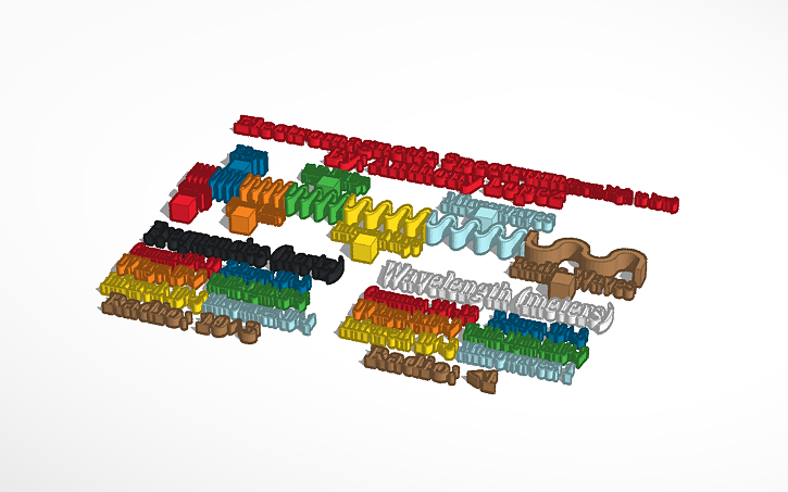 3D design Electromagnetic Spectrum - Tinkercad