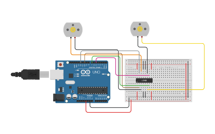 Circuit design Exercise 3 - wheels | Tinkercad Circuit design Exercise 3 - wheels | Tinkercad