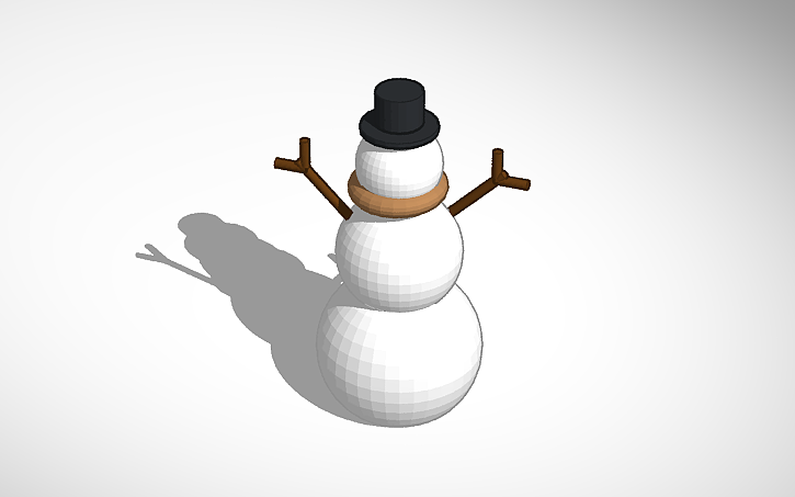 3d Design Snowman Challenge Tinkercad