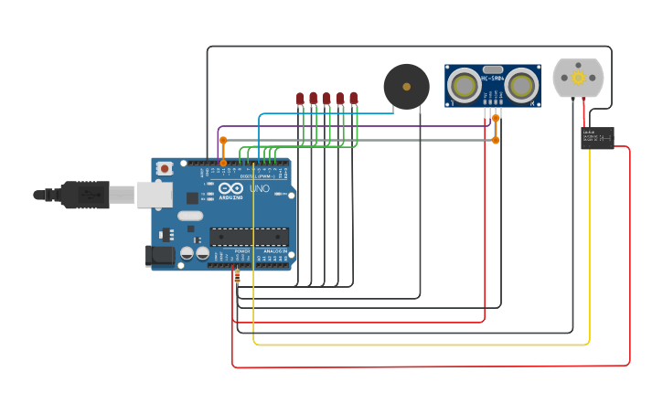 Circuit design (25) Water level monitoring - Tinkercad
