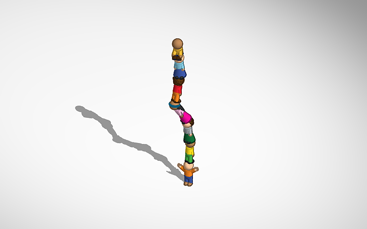 3D design Person on Person - Tinkercad