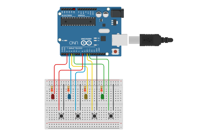 Circuit design Memory Game... - Tinkercad