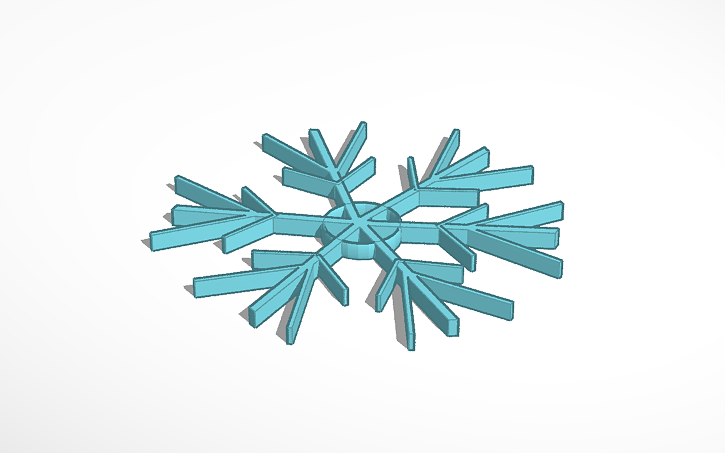 3D design snowflake - Tinkercad
