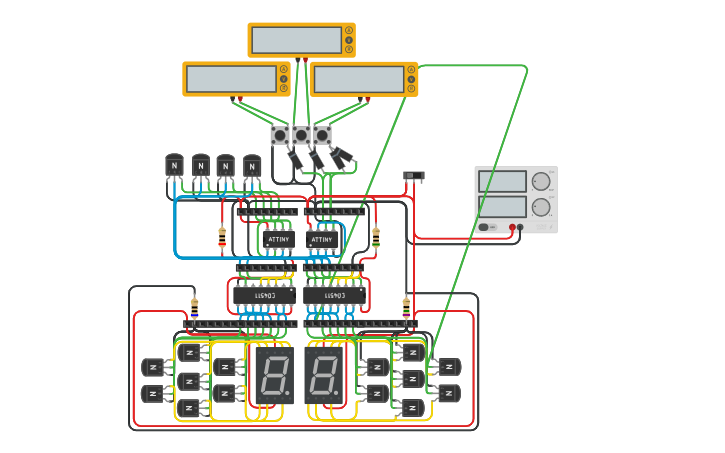Circuit design Cornhole score keeper | Tinkercad
