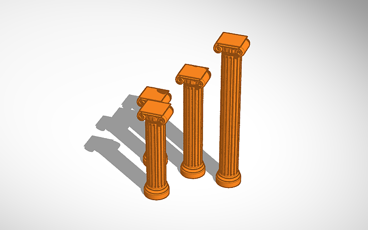 3D design Greek Column - Tinkercad