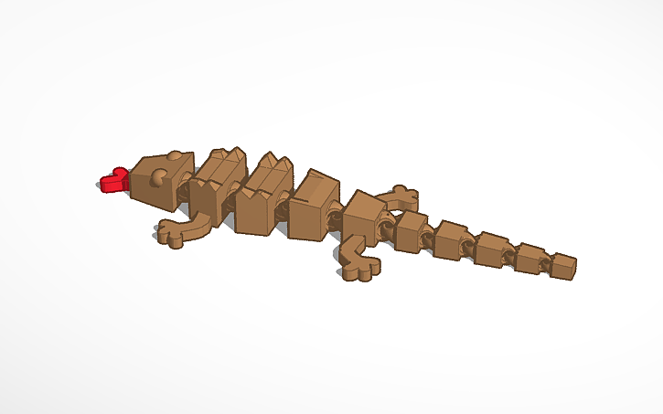 3D design lizard flex - Tinkercad