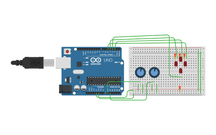 Circuit design Joystick - Tinkercad