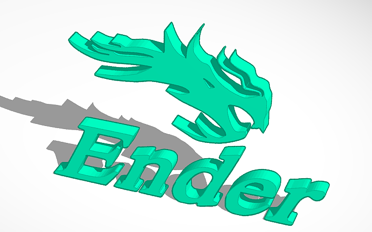 3D design Ender logo - Tinkercad
