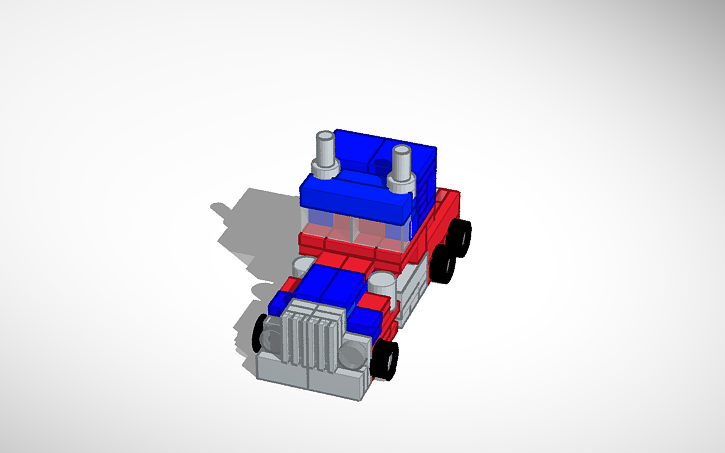 3D design transformers: optimus prime - Tinkercad