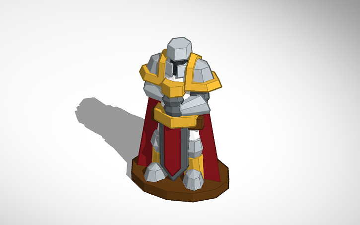 3D design 15mm Knight of the Order Low-Poly | Tinkercad