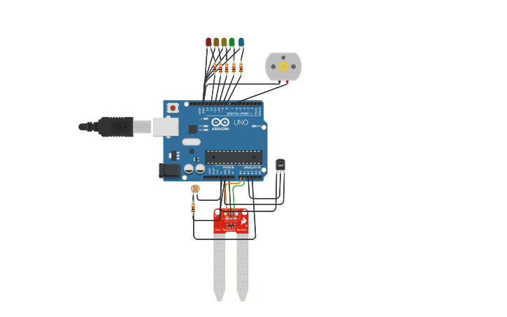 Circuit design 21105_Smart Plant monitoring system - Tinkercad