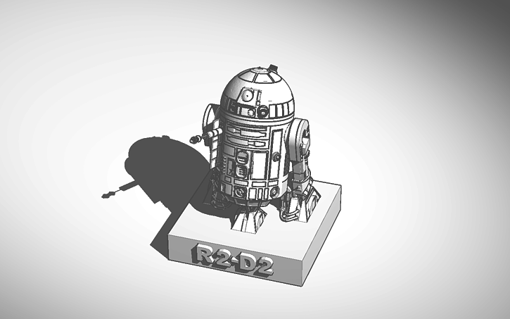 3D design R2D2 - Tinkercad