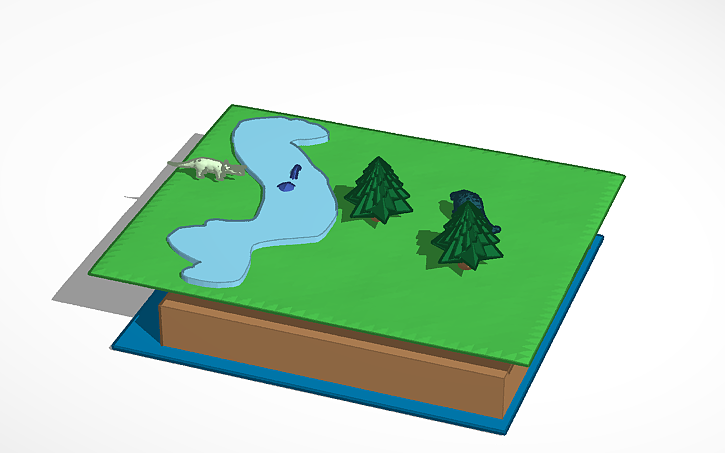 3D design The dinosaur forest | Tinkercad