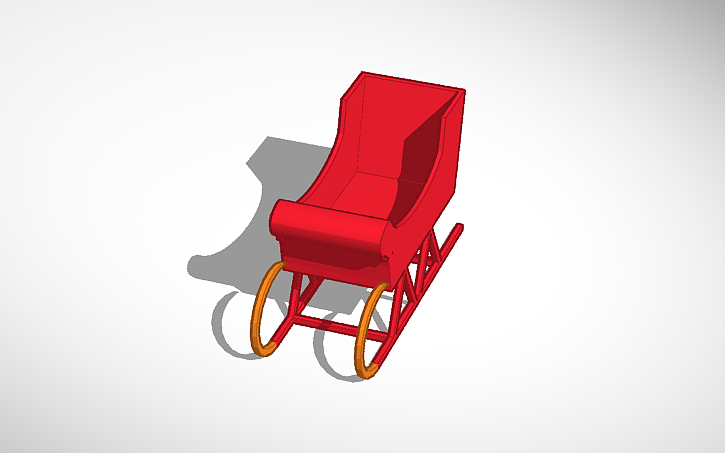 3D design christmas sleigh - Tinkercad