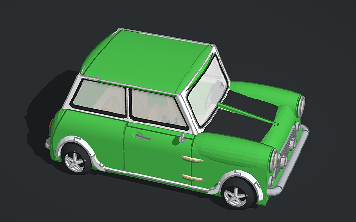 3D design Mr. Bean's Mini Cooper - Tinkercad