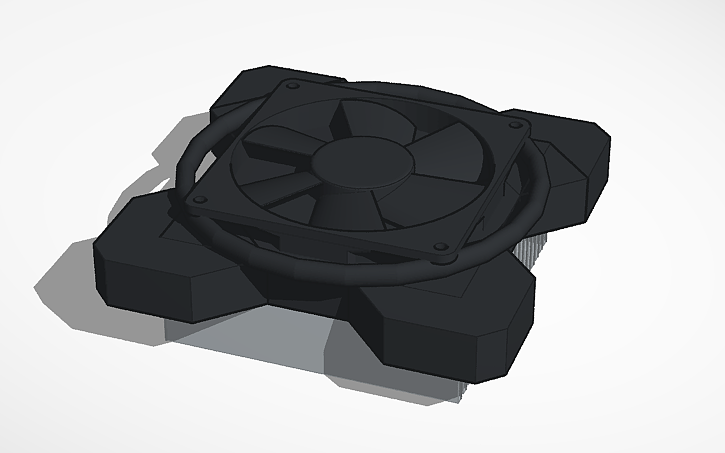 3D design cpu fan cooler - Tinkercad