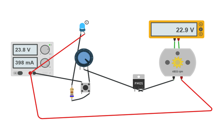 Circuit design Motore con potenziometro - Tinkercad