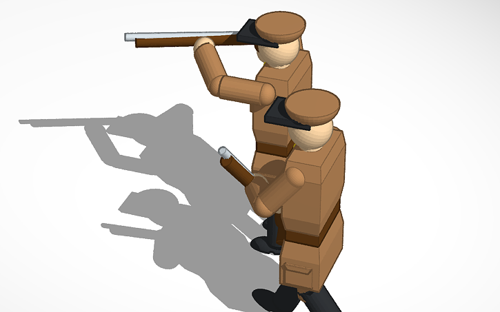 3D design WW1 Allied solider - Tinkercad