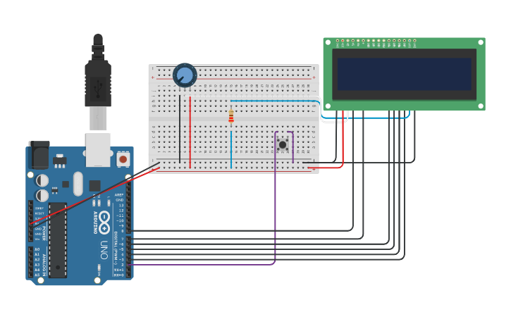 Circuit design Flappy Bird - Tinkercad