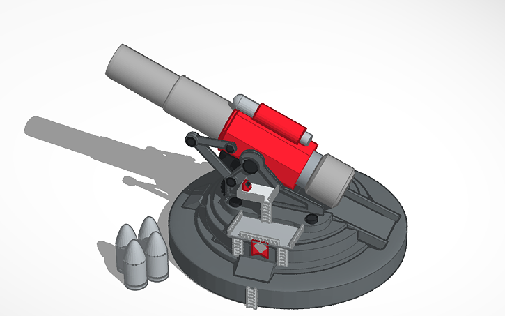 3D design flak cannon - Tinkercad