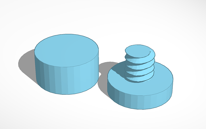 3D design Threaded parts - Tinkercad