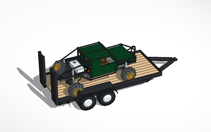 3D design Copy of offroad truck and trailer - Tinkercad