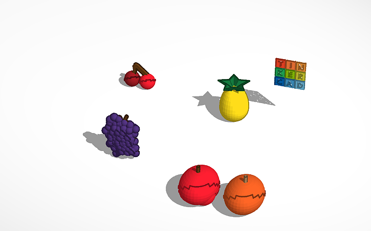 3D design fruits - Tinkercad