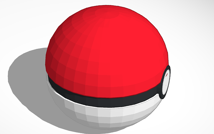 3D design pokemon ball - Tinkercad
