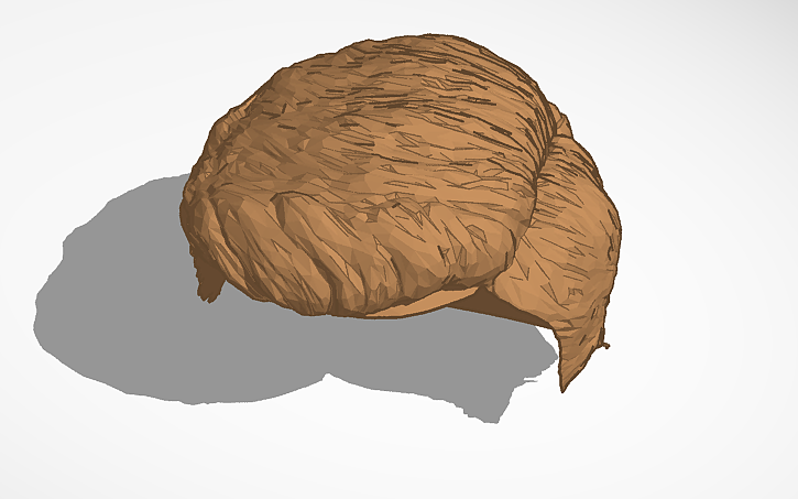 3D design Rimmer hair for lego figure - Tinkercad