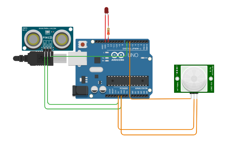 Circuit design Sensor Analog Digital : Group C - iop5 | Tinkercad