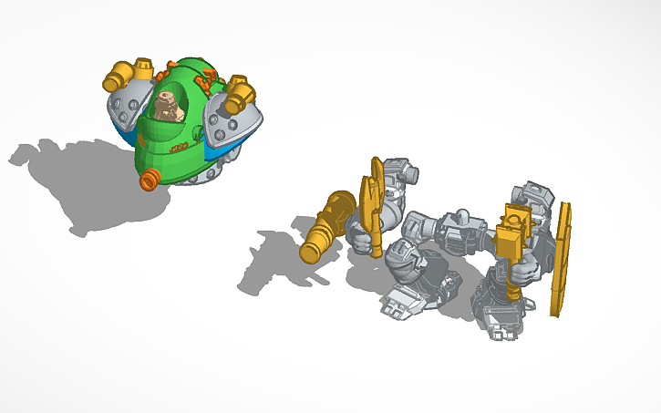 3D design Modular Mech SteamPunk - Tinkercad
