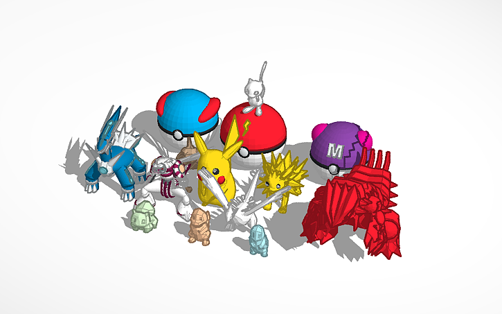 3D design Pokemon Collection - Tinkercad