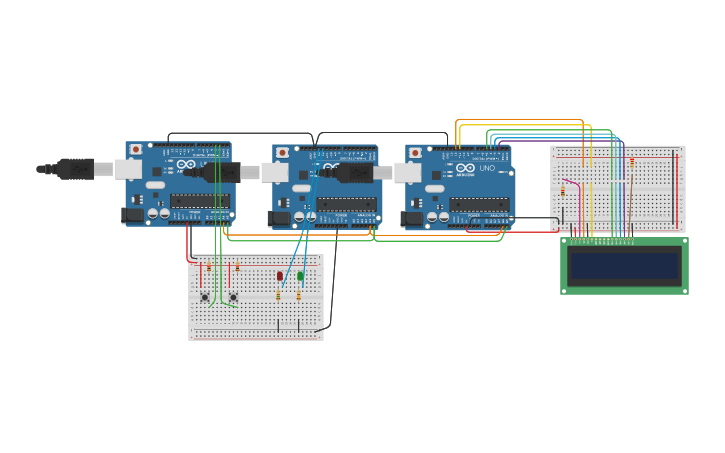 Circuit design I2C TP con CHAR | Tinkercad