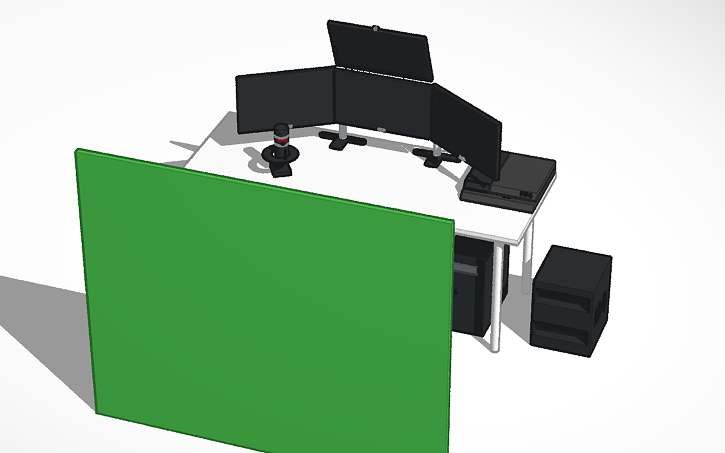 3D design Gaming Setup - Tinkercad