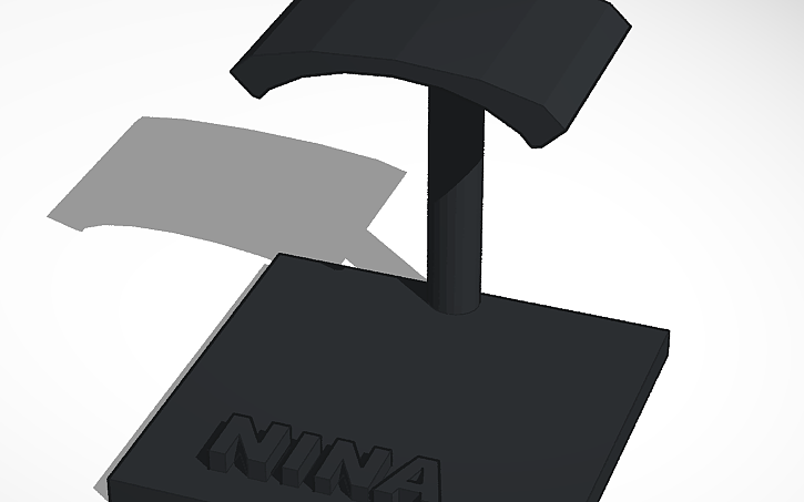 3D design headphones holder | Tinkercad