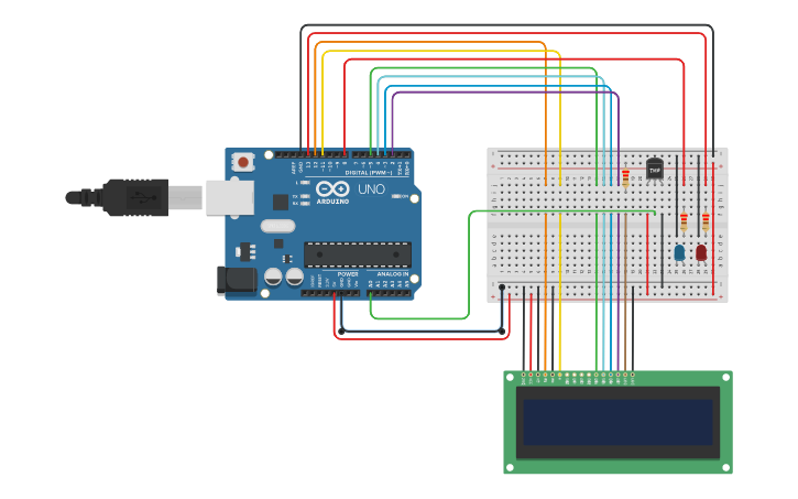 Circuit design temperatura - Tinkercad