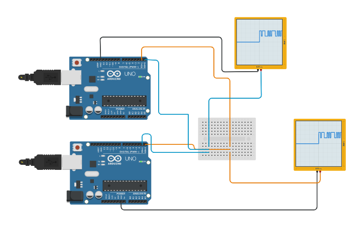 Circuit Design Master Slave Communication Tinkercad
