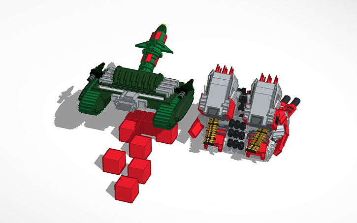 3D design mashup tank - Tinkercad