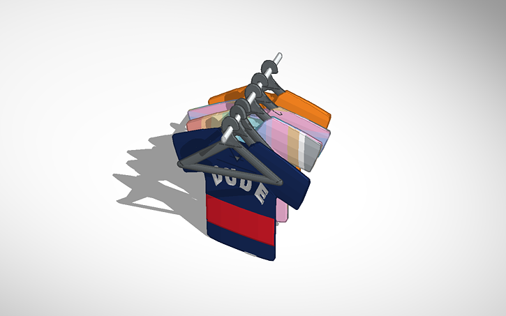 3D design T-shirts, clothes hangers - Tinkercad