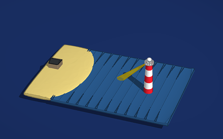 3D design Beach Scene - Tinkercad